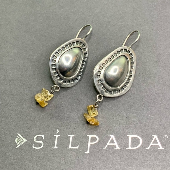 Silpada | Jewelry | Silpada Vintage Sterling Rare Hammered Citrine ...